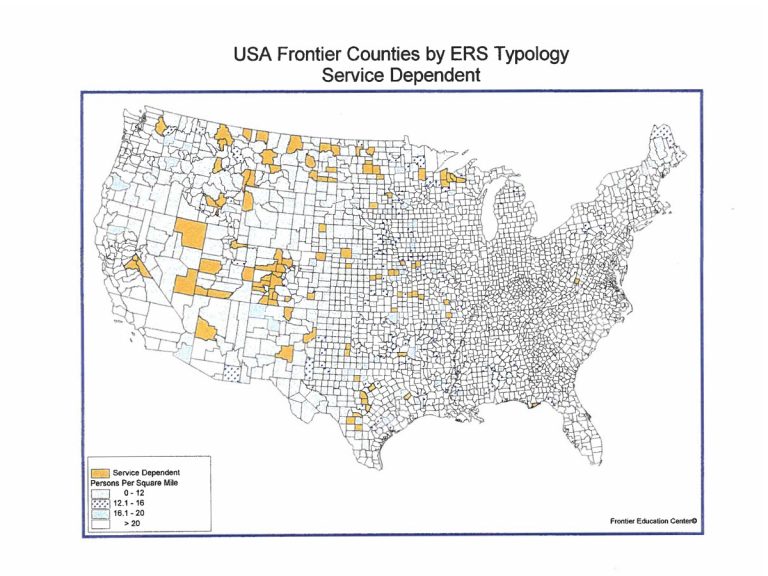 Maps – National. Center for Frontier Communities