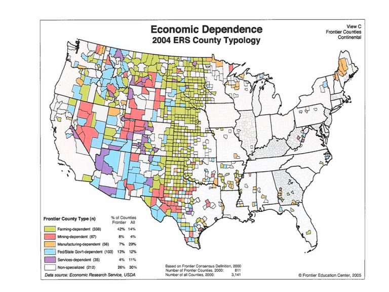 Maps – National. Center for Frontier Communities