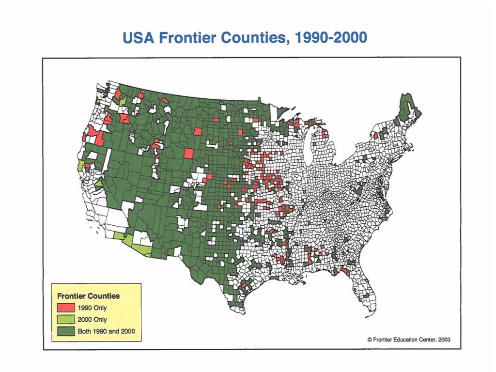 Maps – National. Center for Frontier Communities
